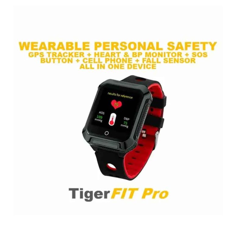 Buy TigerTech TigerFIT Pro GPS Tracker Smartwatch with SOS, BP monitor ...