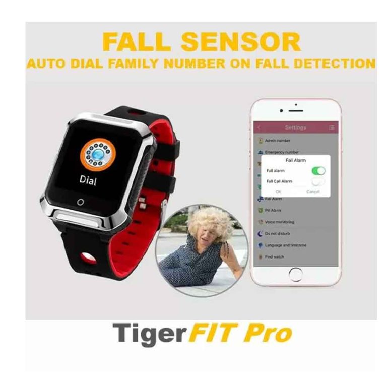 Buy TigerTech TigerFIT Pro GPS Tracker Smartwatch with SOS, BP monitor ...