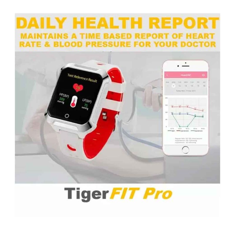 Buy TigerTech TigerFIT Pro GPS Tracker Smartwatch with SOS, BP monitor ...